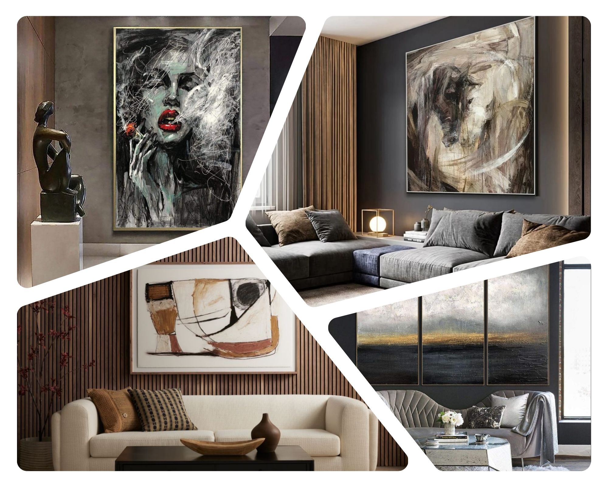 Large Modern Wall Art as a Statement Piece: Making a Bold Design Choice ...